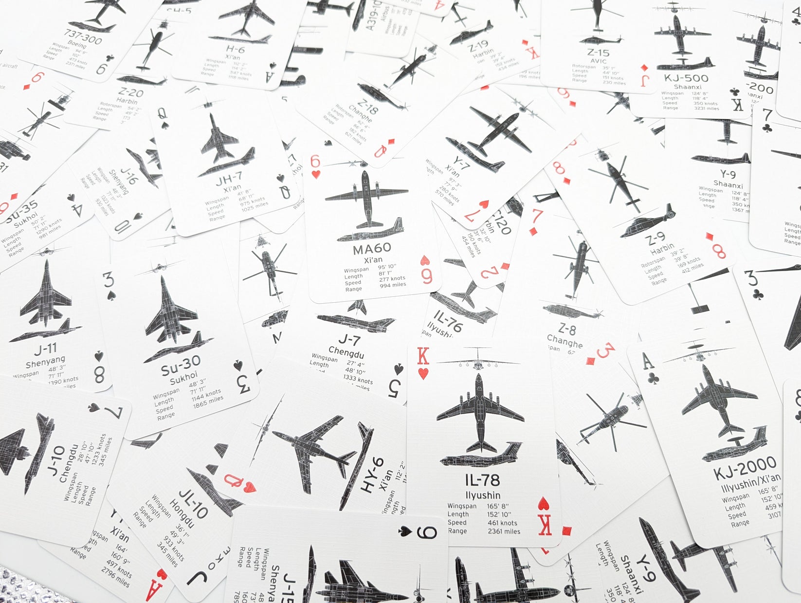 Aircraft Recognition Playing Cards - Chinese People's Liberation Army ...